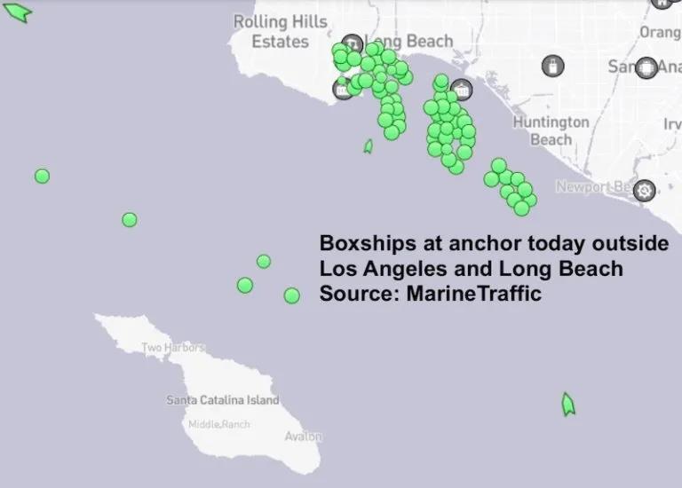 Record high! More than 40 container ships are waiting for berths ...